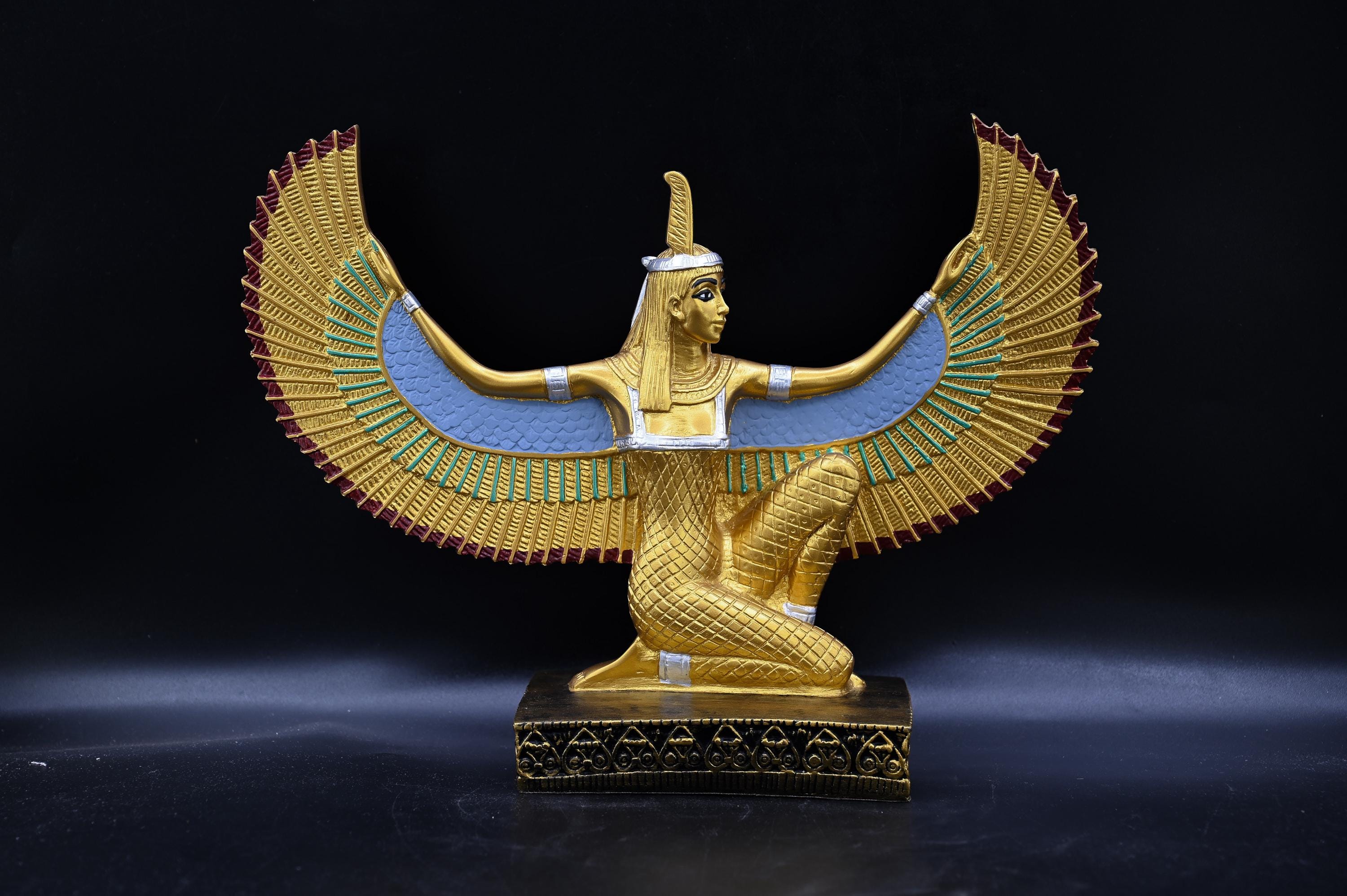 Egyptian Goddess Maat Statue: Open Wings, Made in Egypt - Etsy