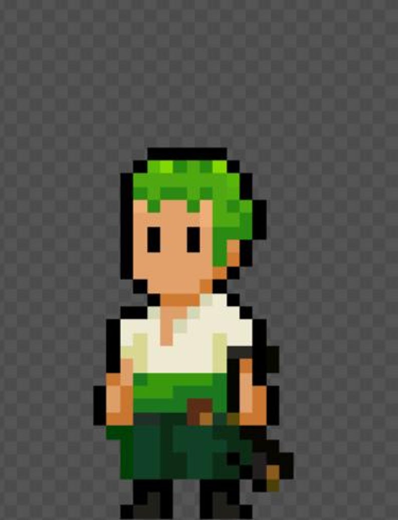 One Piece - Swordsman Pack - Idle Pixel Art Animation 64x64 - Retro ...