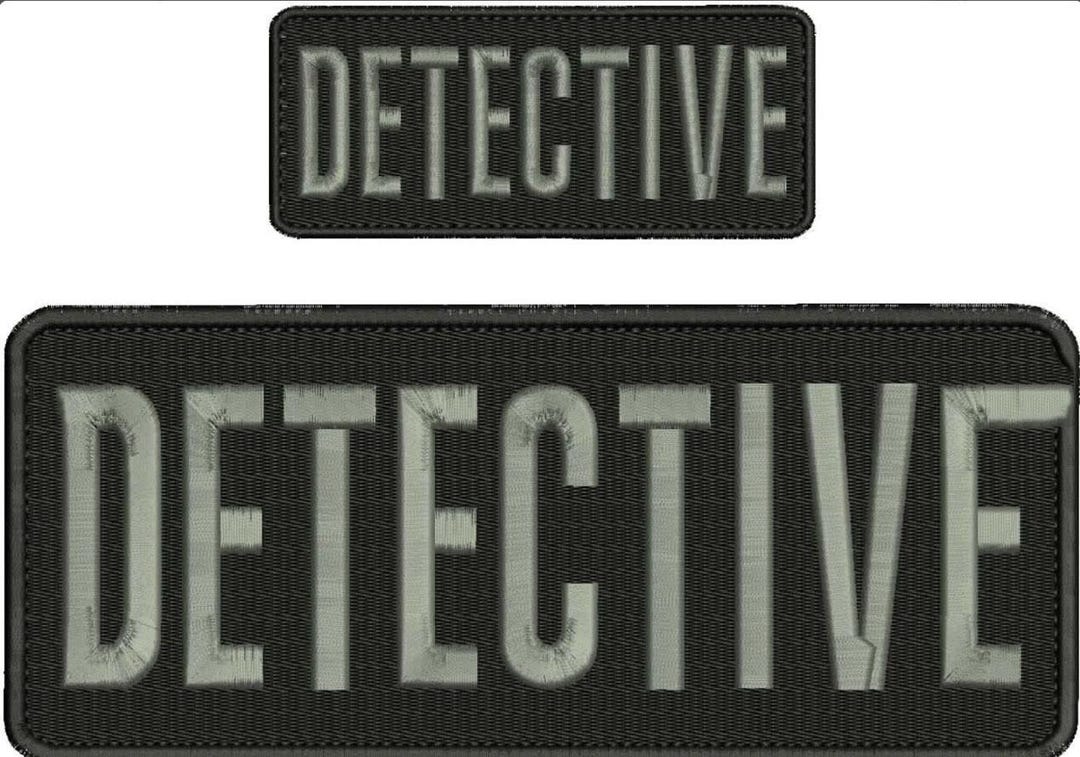 Detective Embroidery Patch 10x4 and 5x2 Inches - Etsy