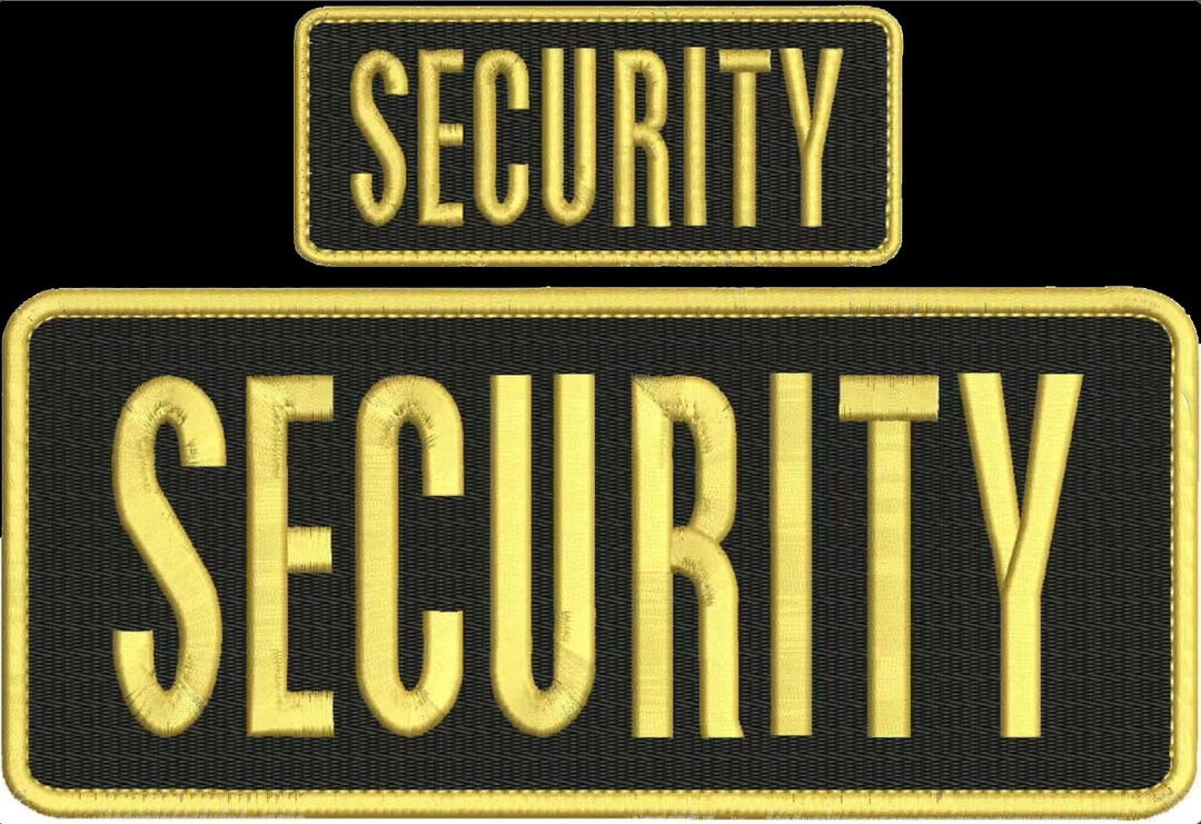 Security Embroidery Patch – 10x4 Cm & 5x2 Cm - Etsy