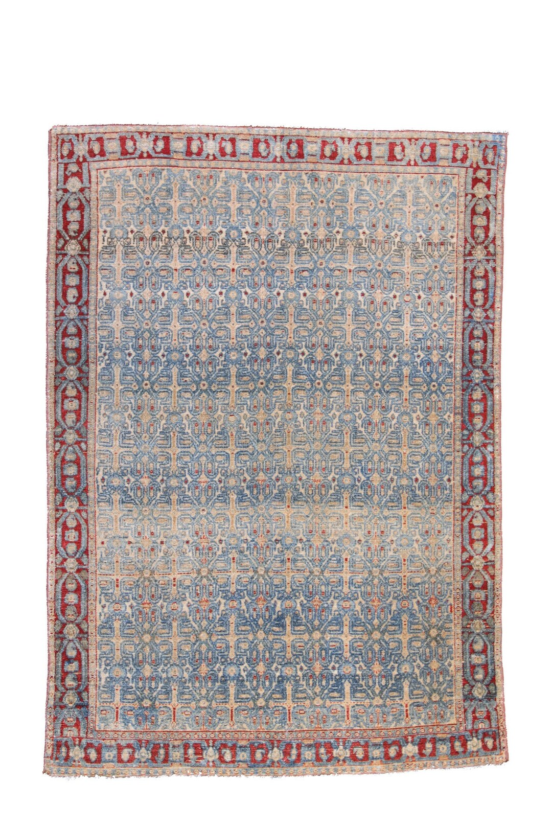 Classic Vintage Persian Medium Rug, 5x4, Hand Knotted Wool, 1940, Blue ...