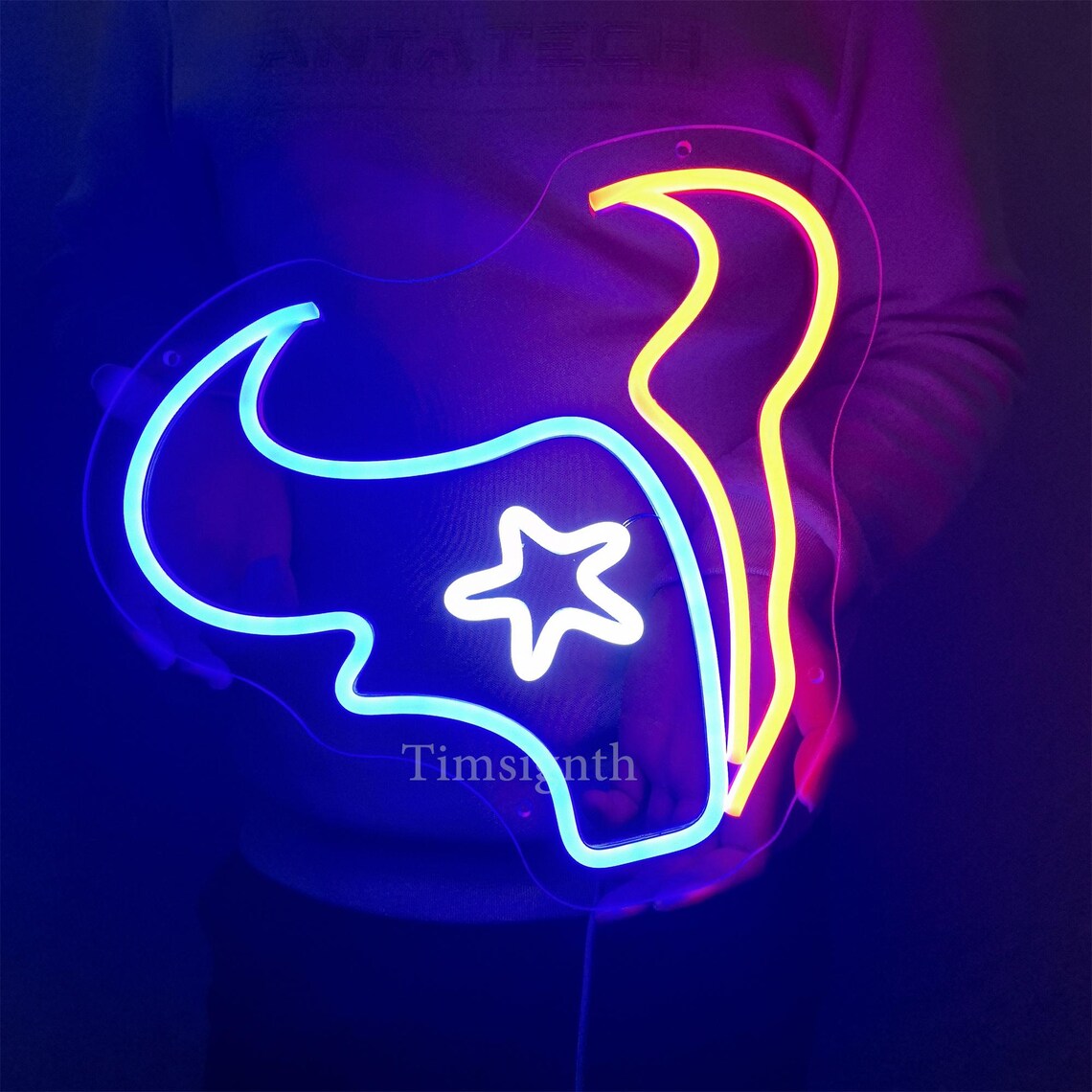 Custom Houston Texans Football Team Neon Sign, Game Room Decor - Etsy