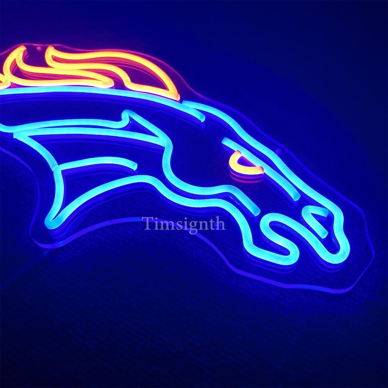 Denver Broncos Neon Sign, Custom Football Team Light, Man Cave Decor - Etsy