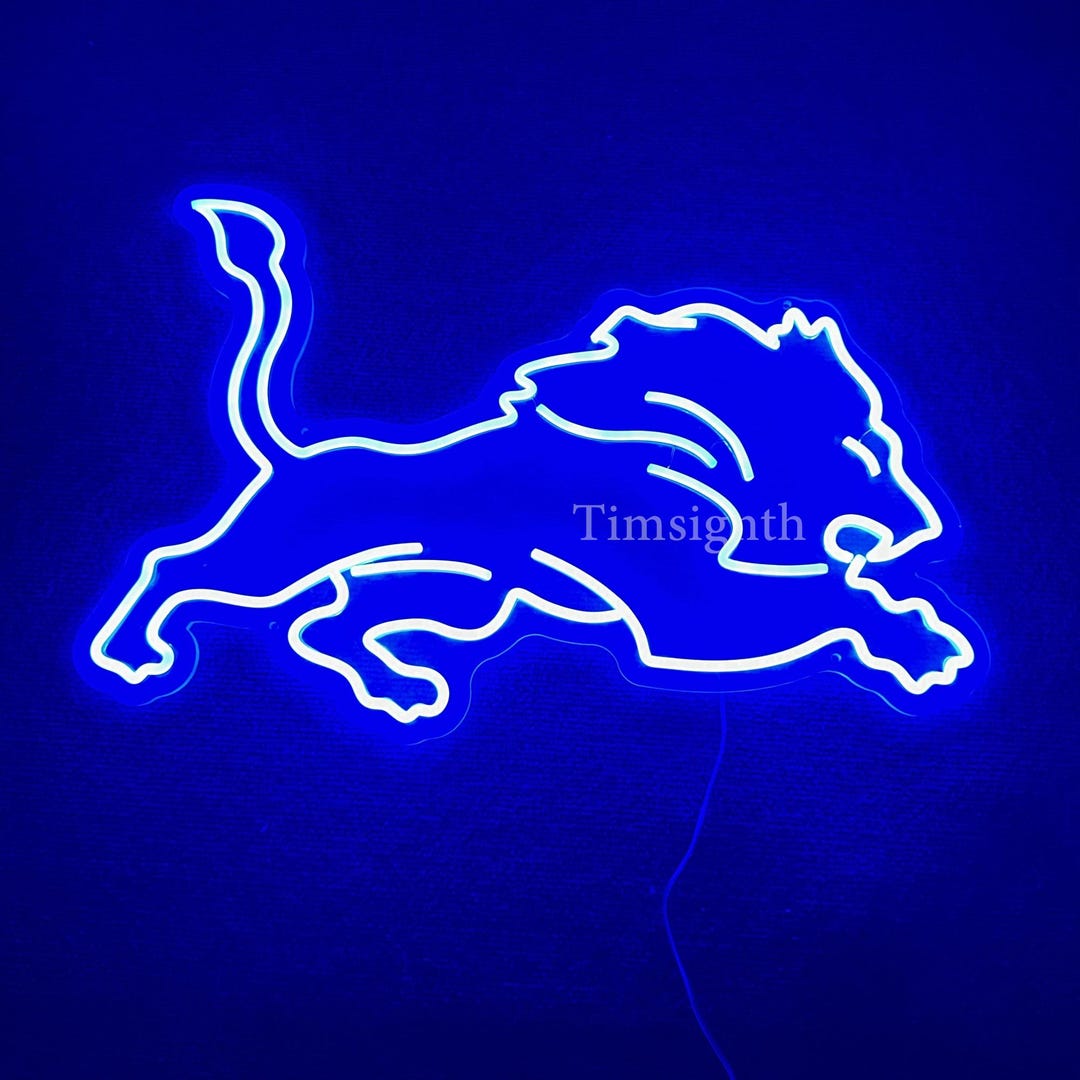 Detroit Lions Neon Sign Custom Football Team Wall Art Gift for Fan - Etsy