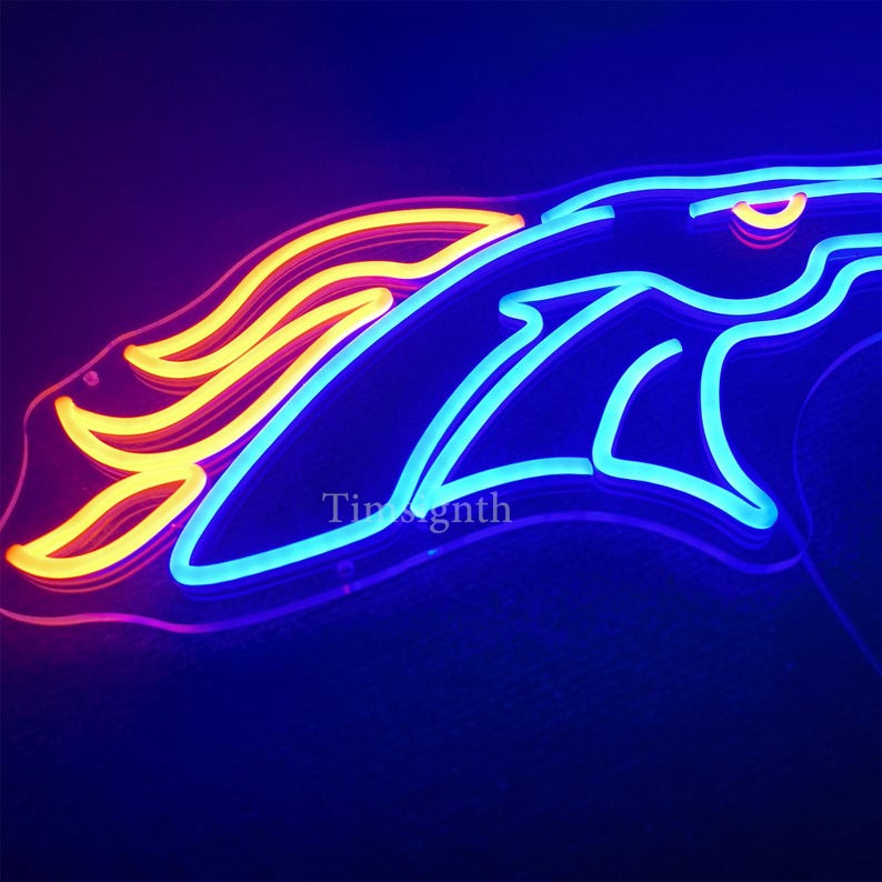 Denver Broncos Neon Sign, Custom Football Team Light, Man Cave Decor - Etsy