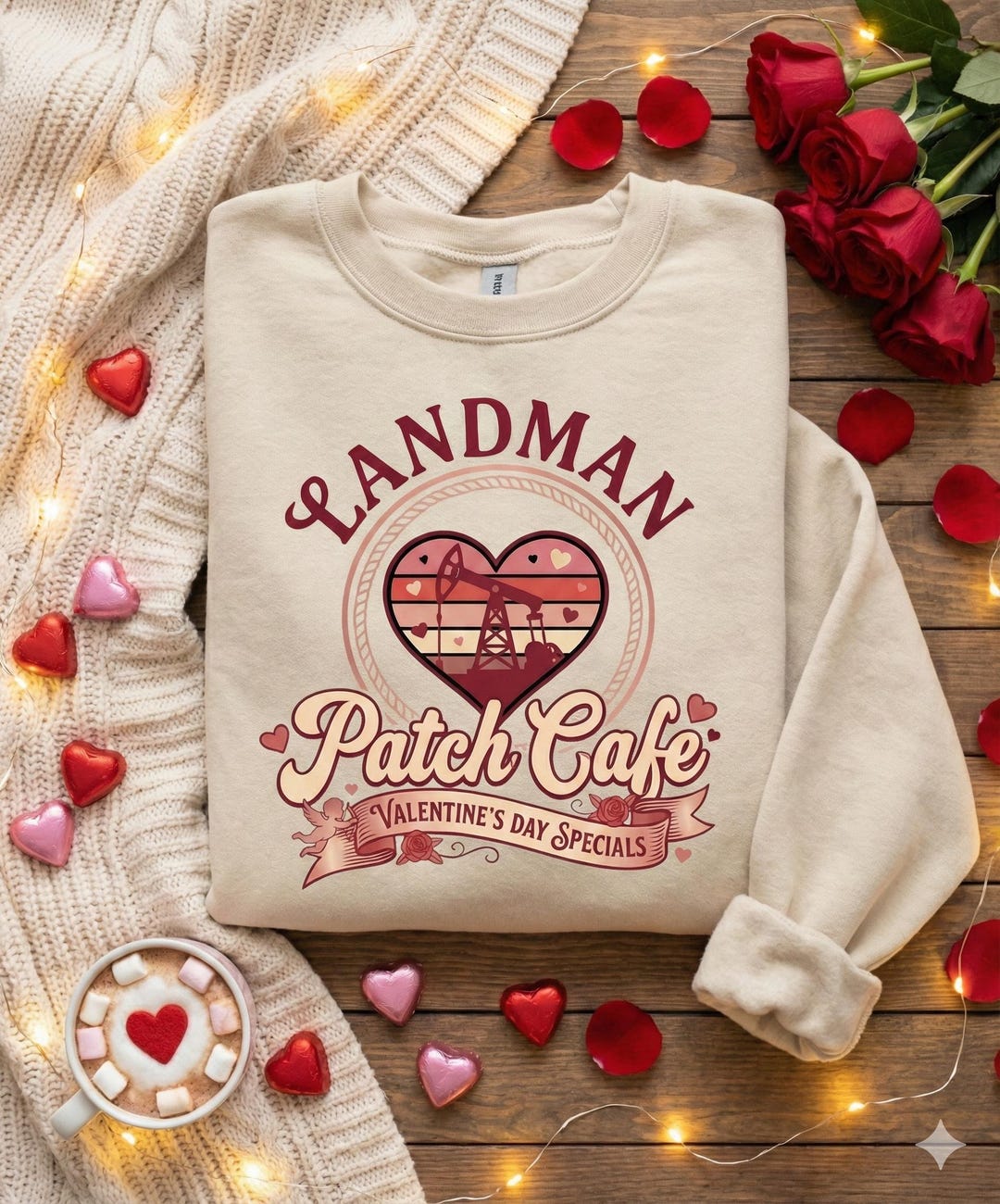 Retro Oil Rig Valentine PNG, Landman Patch Cafe Design (digital ...