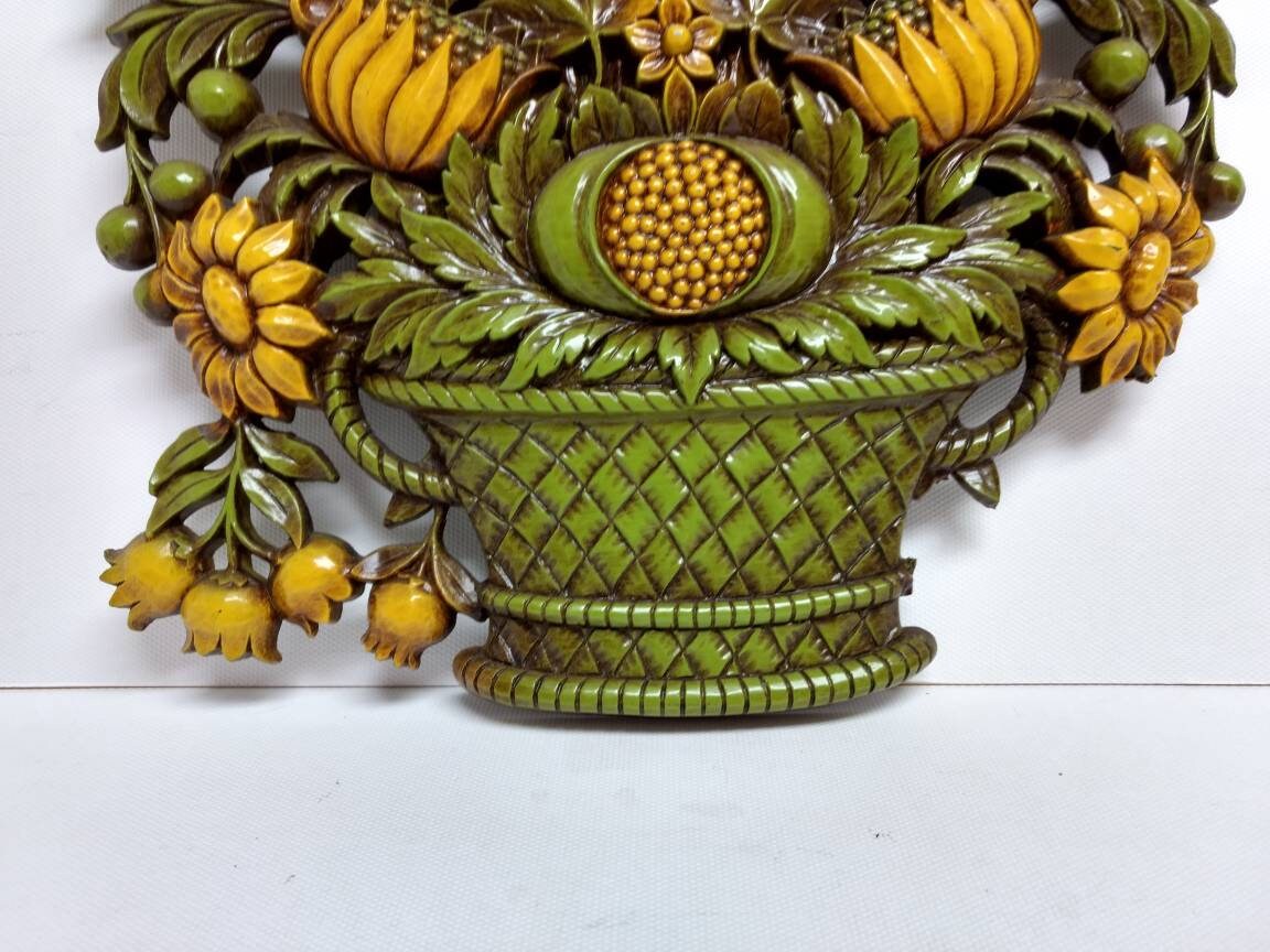 Wall Plaques Syroco Fruit and Flowers 5260 Set of 2 MCM Retro | Etsy