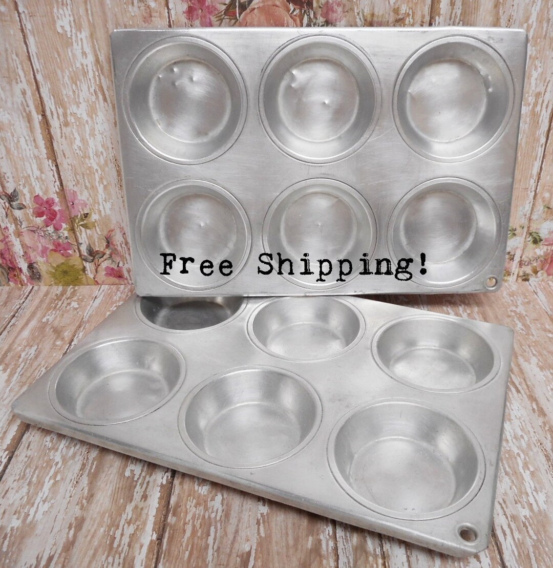 Cupcake Pans Set of 2 Tart Pans Shallow Whoopie Pie Pans Universal ...