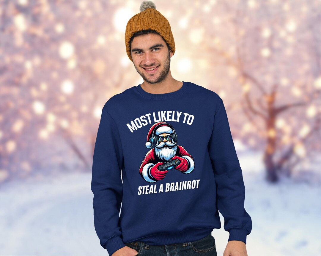 Steal a Brainrot Gamer Christmas Jumper: Most Likely to Gaming Sweater ...