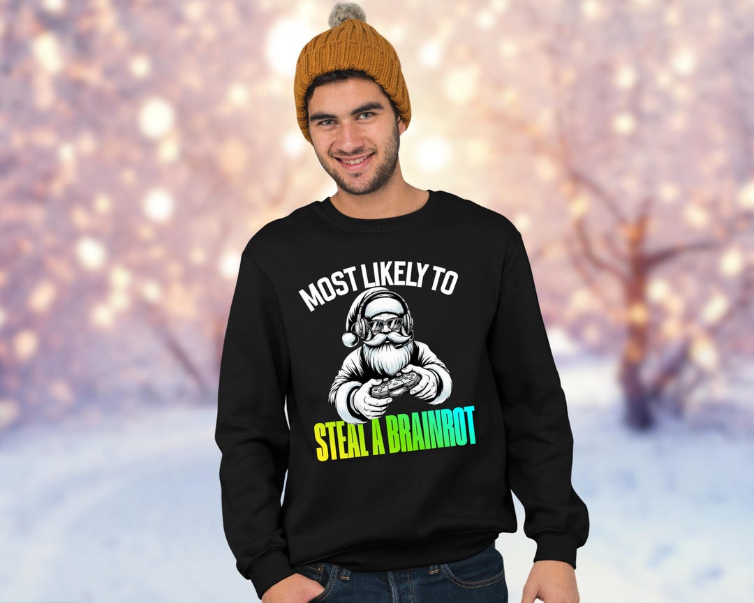 Steal a Brainrot Gamer Christmas Jumper: Most Likely to Gaming Sweater ...