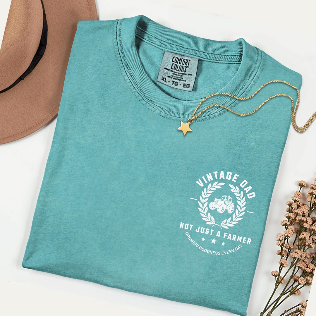 Comfort Colors® Dad Farmer Shirt, Tractor Lover Tee, Farming Gift for ...