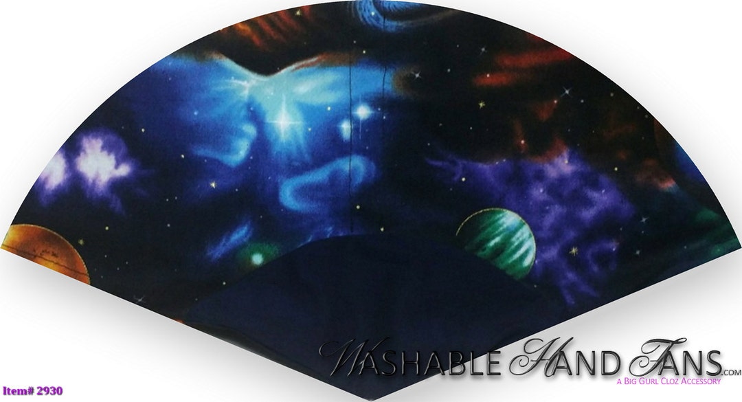 Washable Hand Held Fan Planets in Space - Traditional Style - Etsy