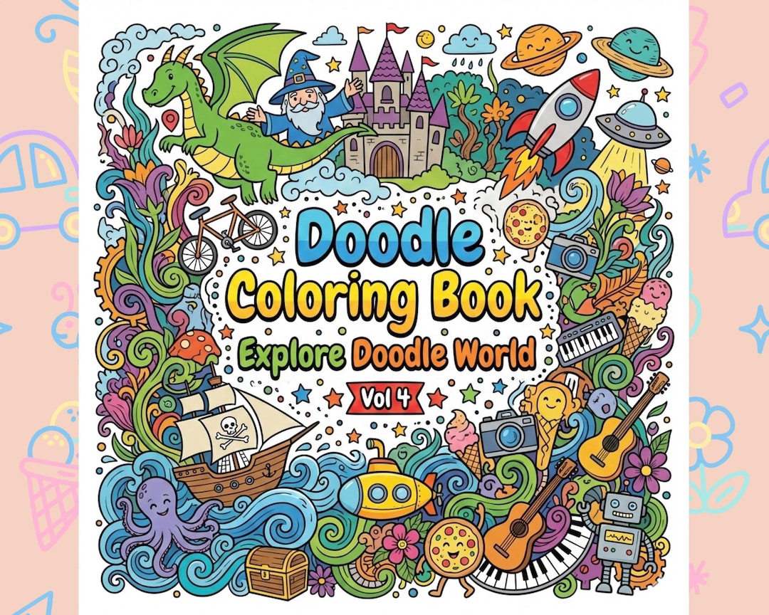 Doodle Coloring Pages Vol 4 | Fun Illustrations for Adults and Kids ...
