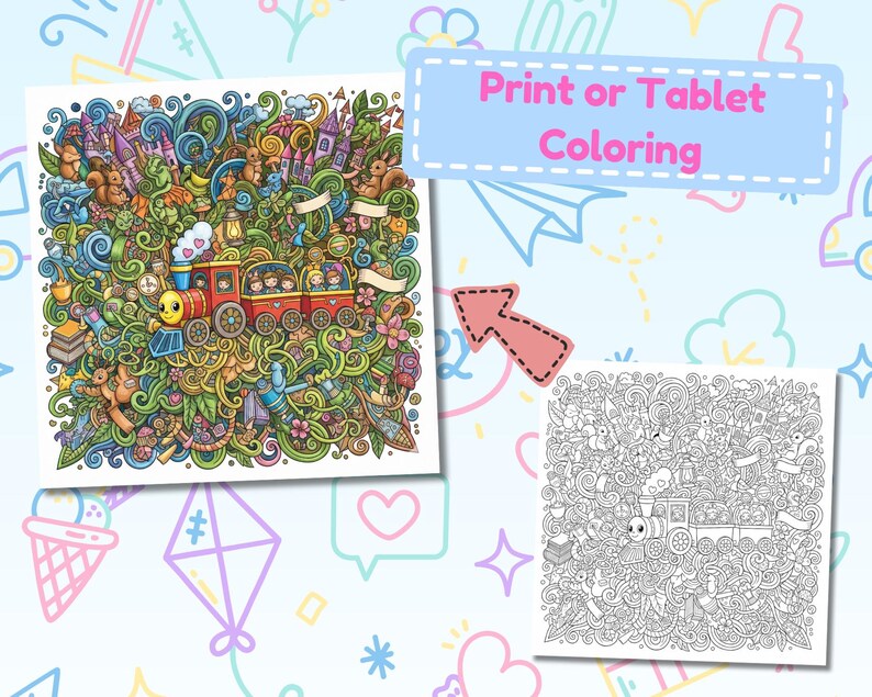 Fairy Tales Doodle Coloring Book Vol 2: Fun Illustrations (digital ...