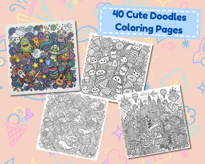 Doodle Coloring Pages Vol 5 | Fun Illustrations for Adults and Kids ...