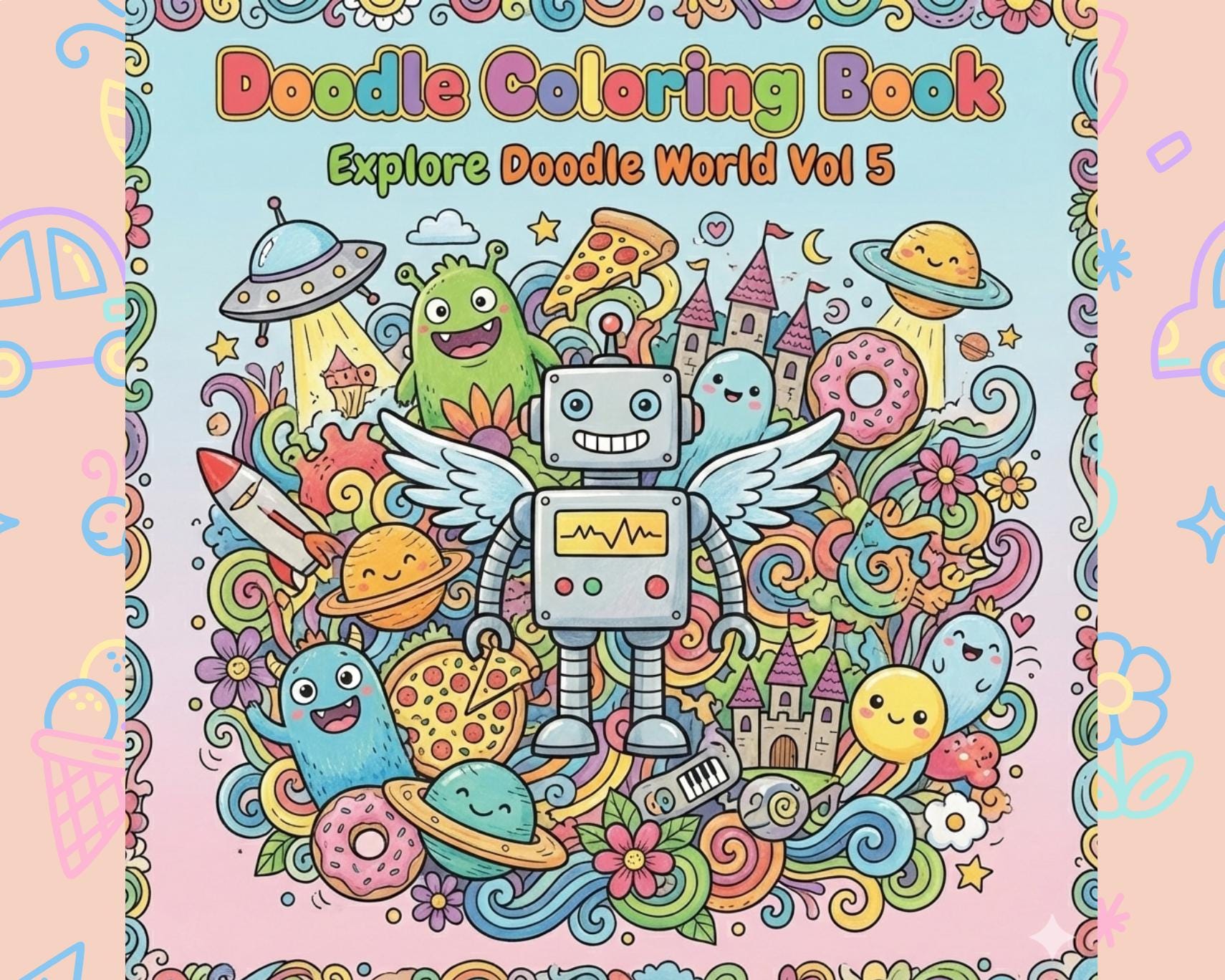 Doodle Coloring Pages Vol 5 | Fun Illustrations for Adults and Kids ...