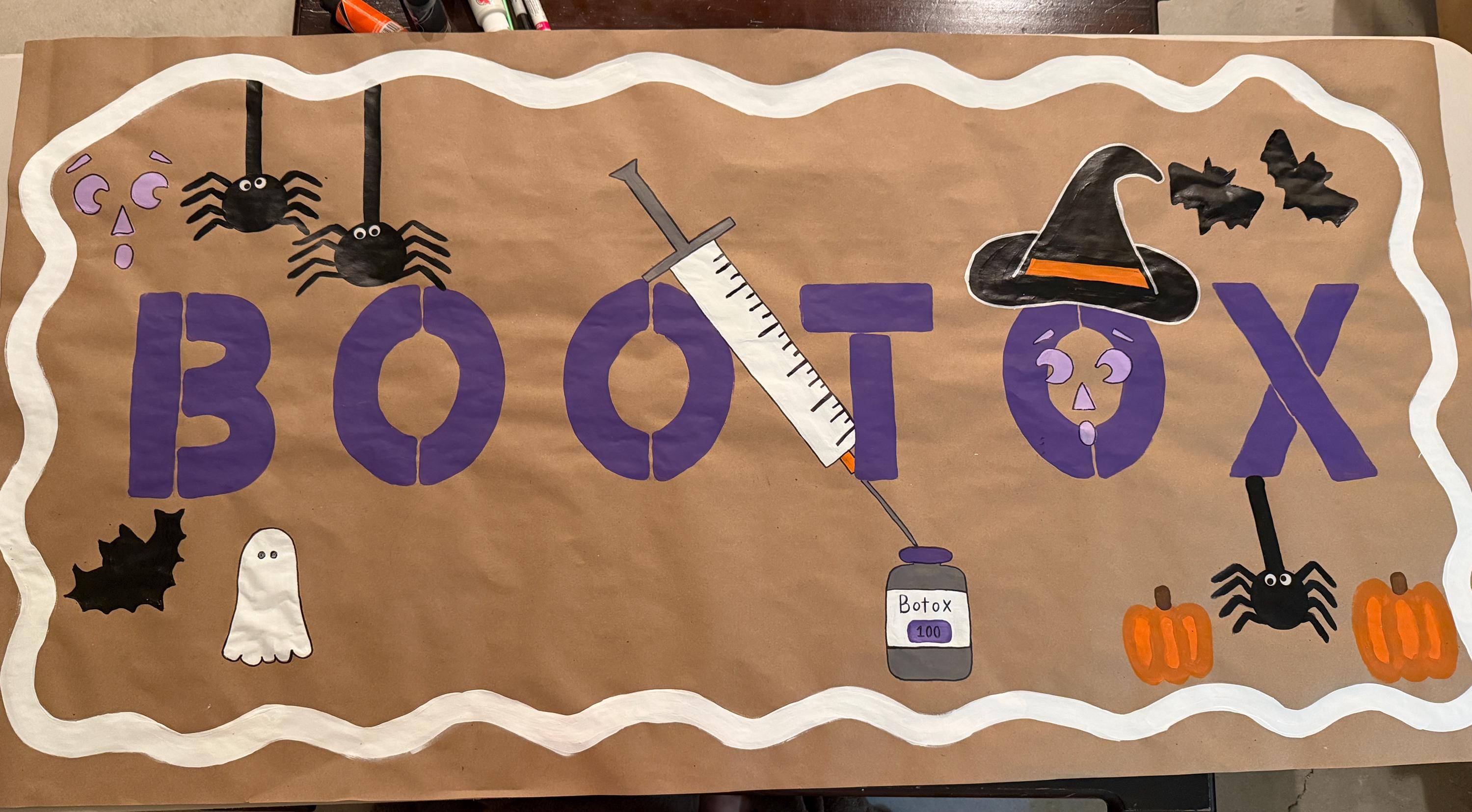 Custom Hand Painted Brown Paper Banner - Etsy