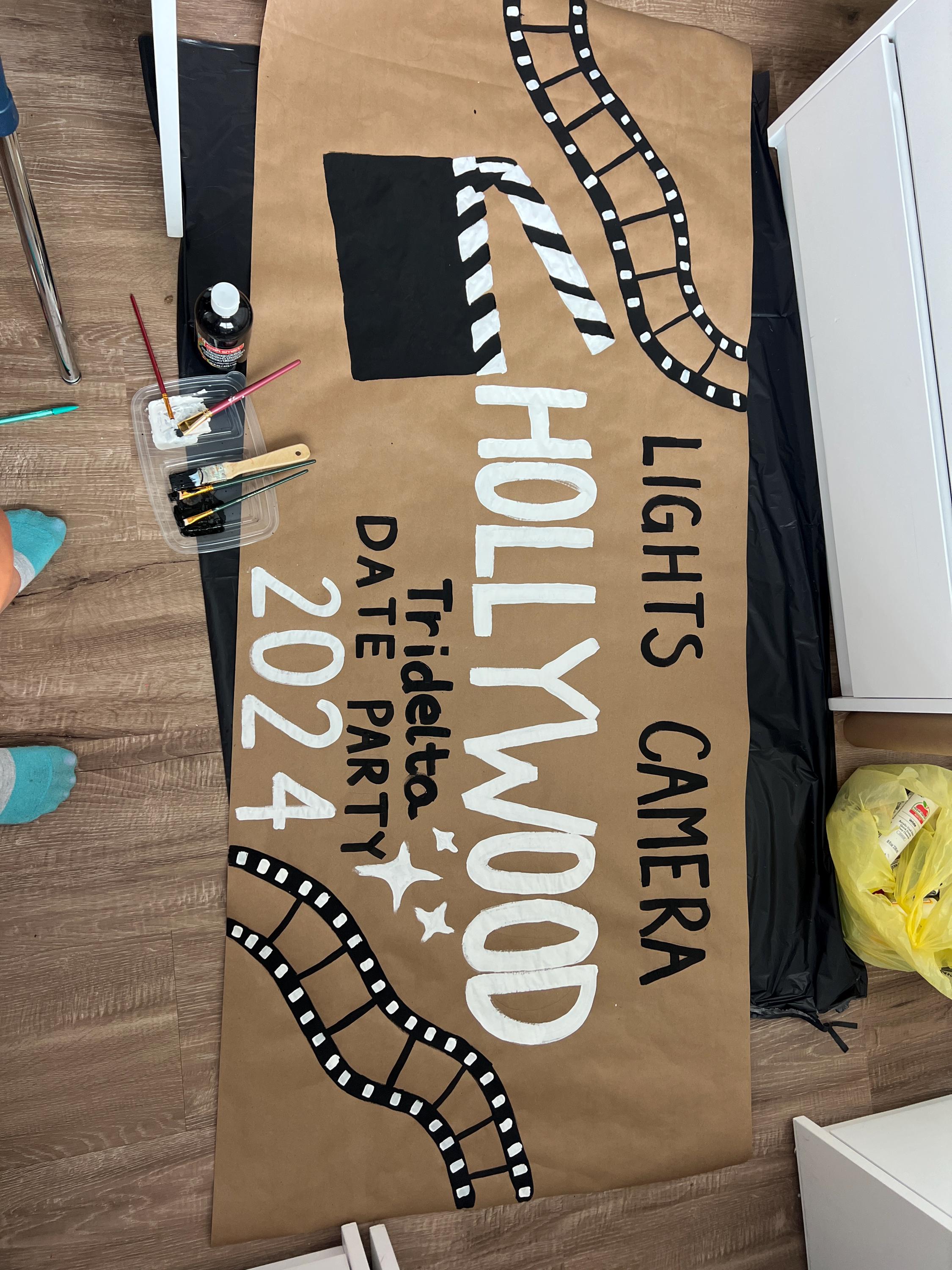 Custom Hand Painted Brown Paper Banner - Etsy