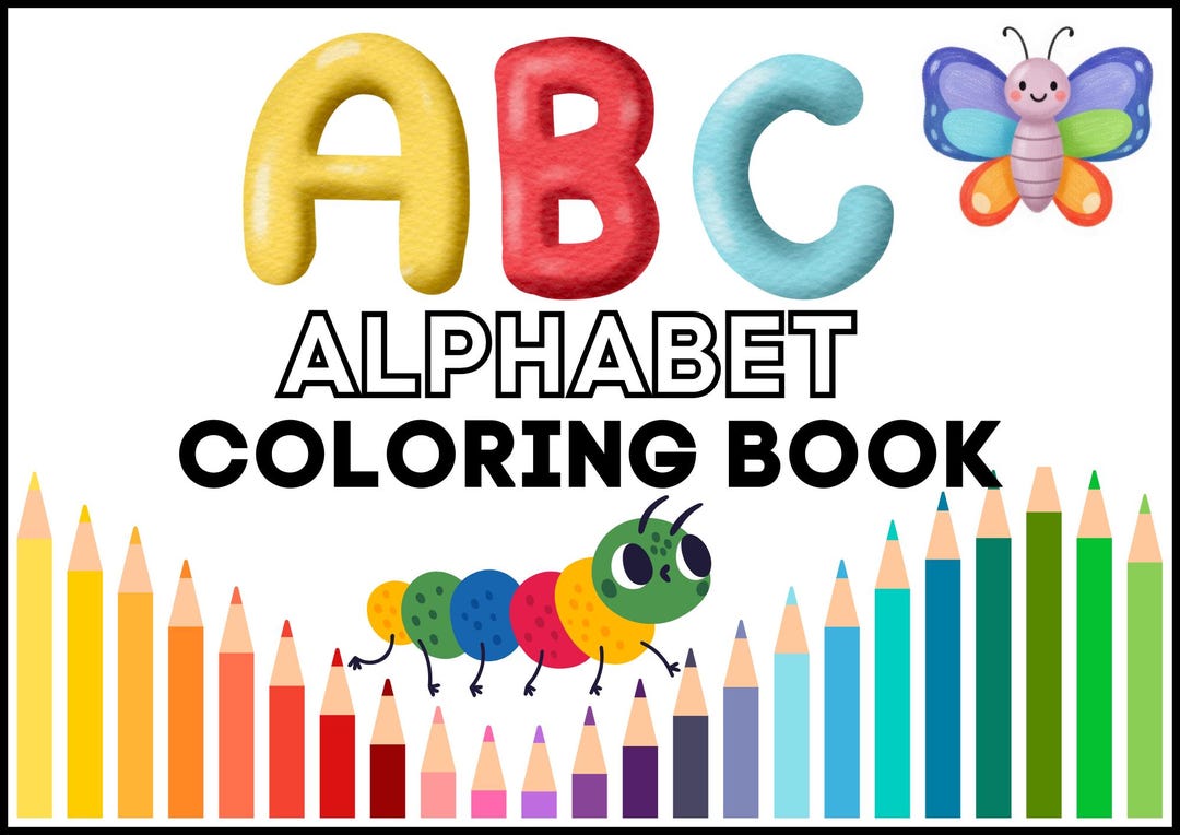 Alphabets Coloring Book - Etsy