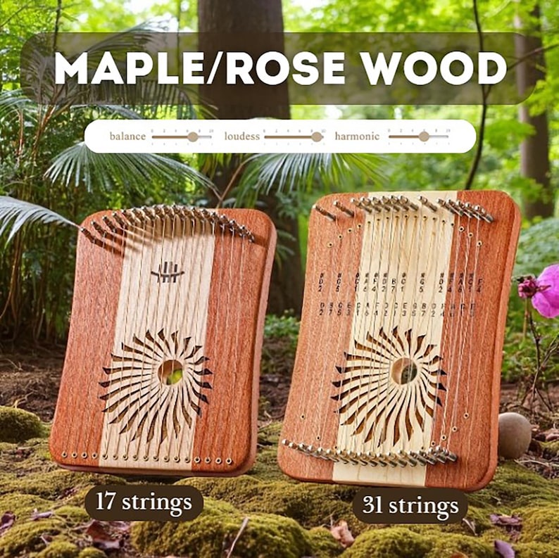 Lyre Harp Modern Japanese Style – Handmade 7-strings or 31-strings Harp ...