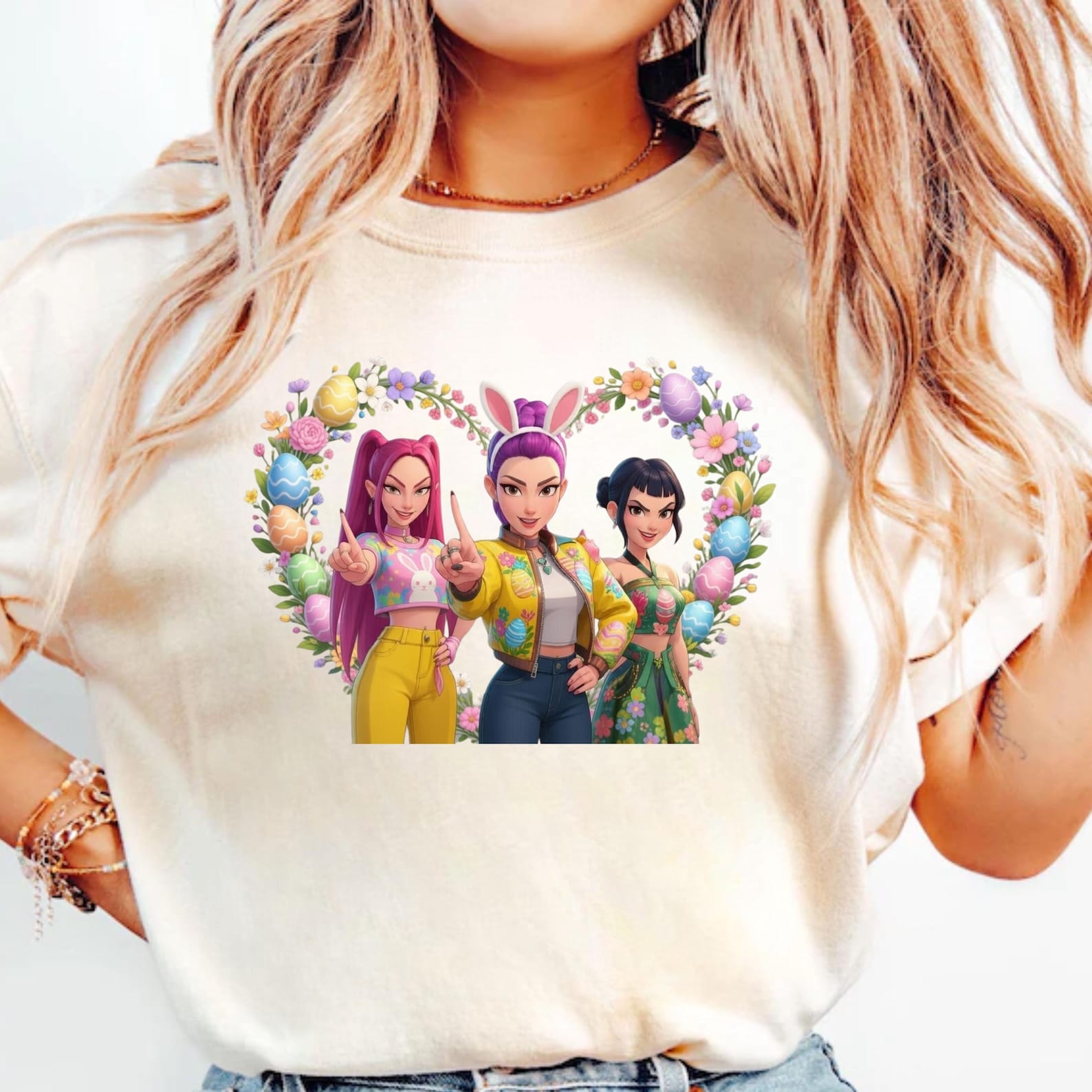 Huntrix Easter Day PNG Bundle, Happy Easter Day Png, Kpop Huntrix ...