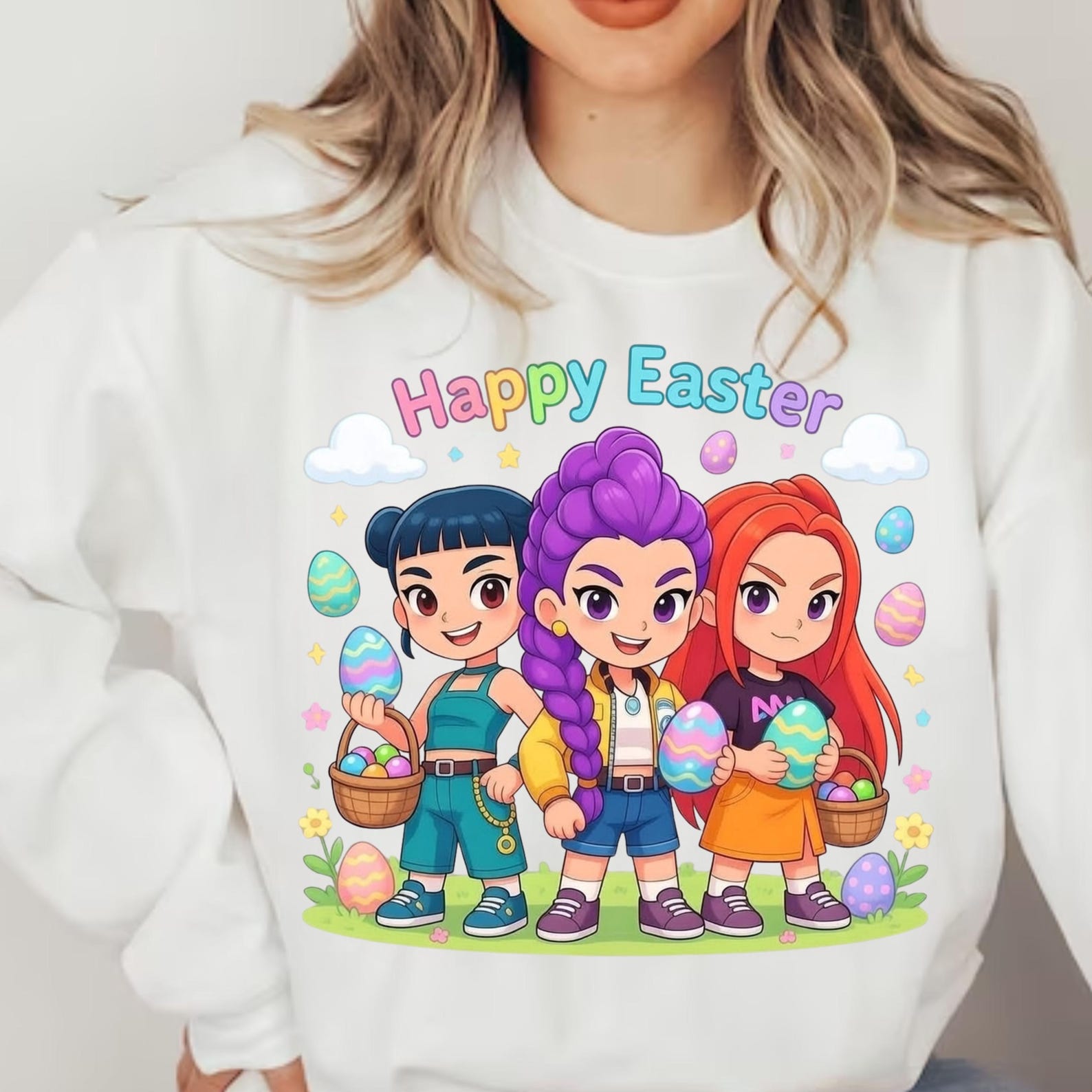 Huntrix Easter Day PNG Bundle, Happy Easter Day Png, Kpop Huntrix ...