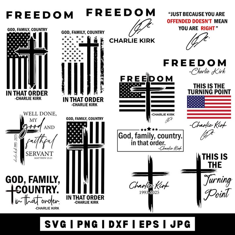 God Family Freedom Art - Etsy