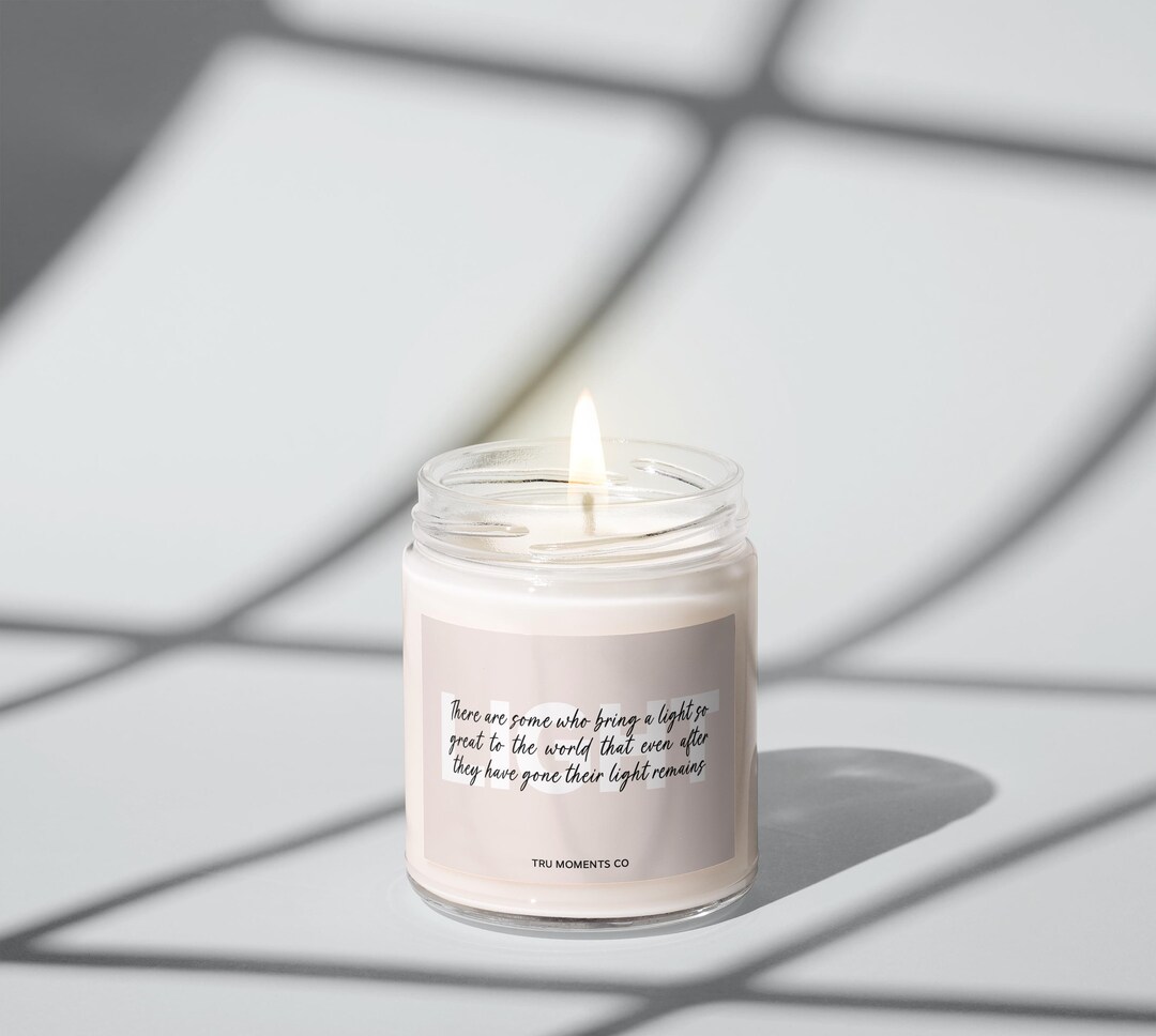 Memorial Candle, Sympathy Gift, Remembrance Candle, Condolence Gift for ...
