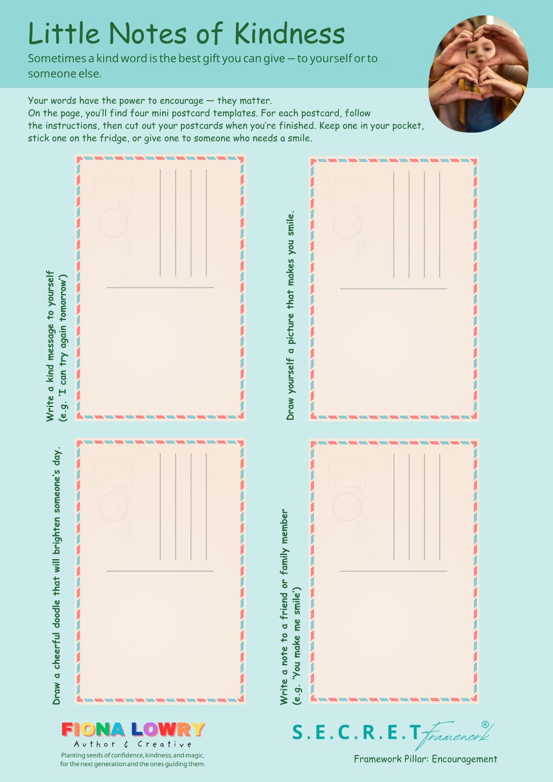 Kindness Notes for Kids: Printable Encouragement Cards (PDF) - Etsy