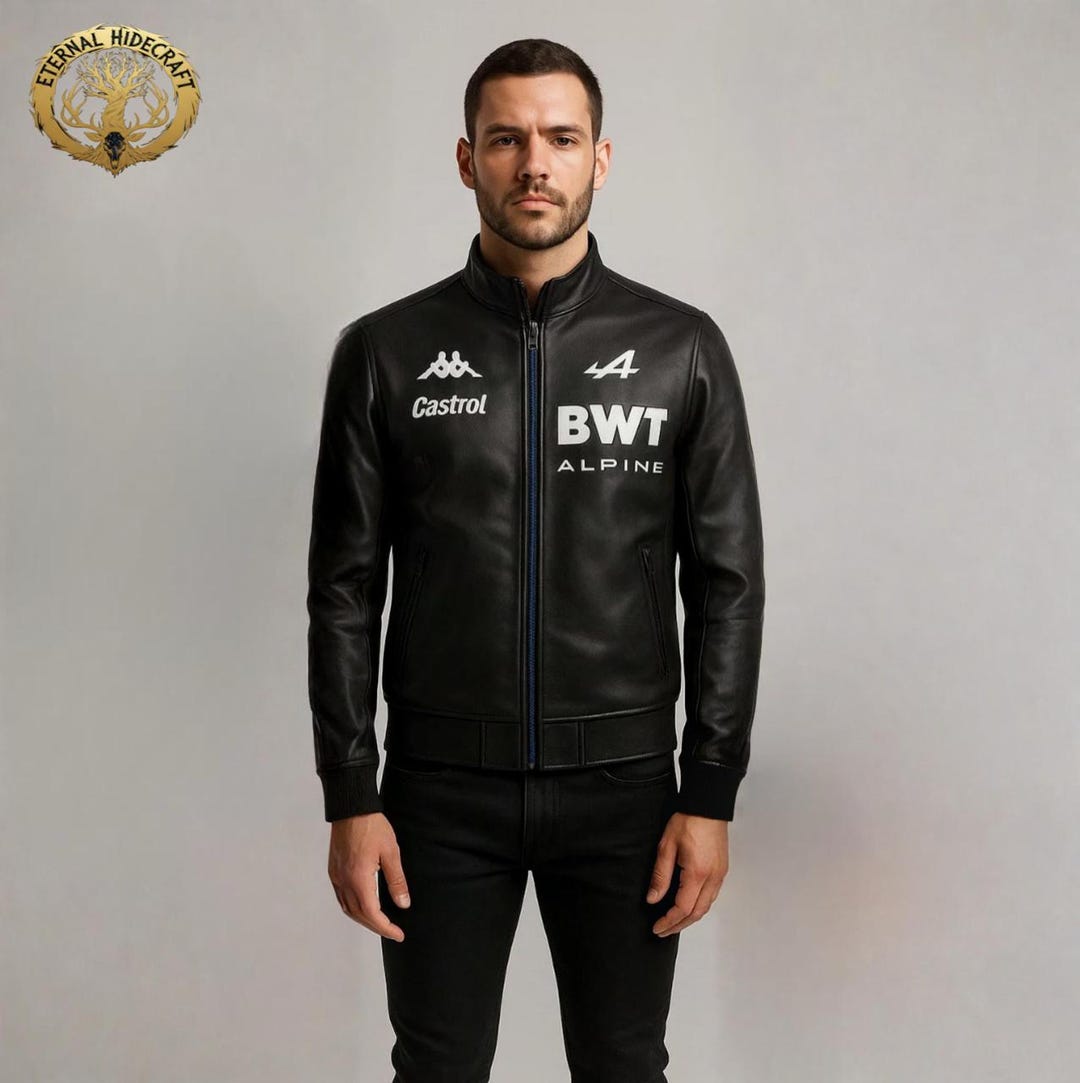 BWT Alpine F1 Team Leather Jacket – Black Racing Edition by Eternal ...