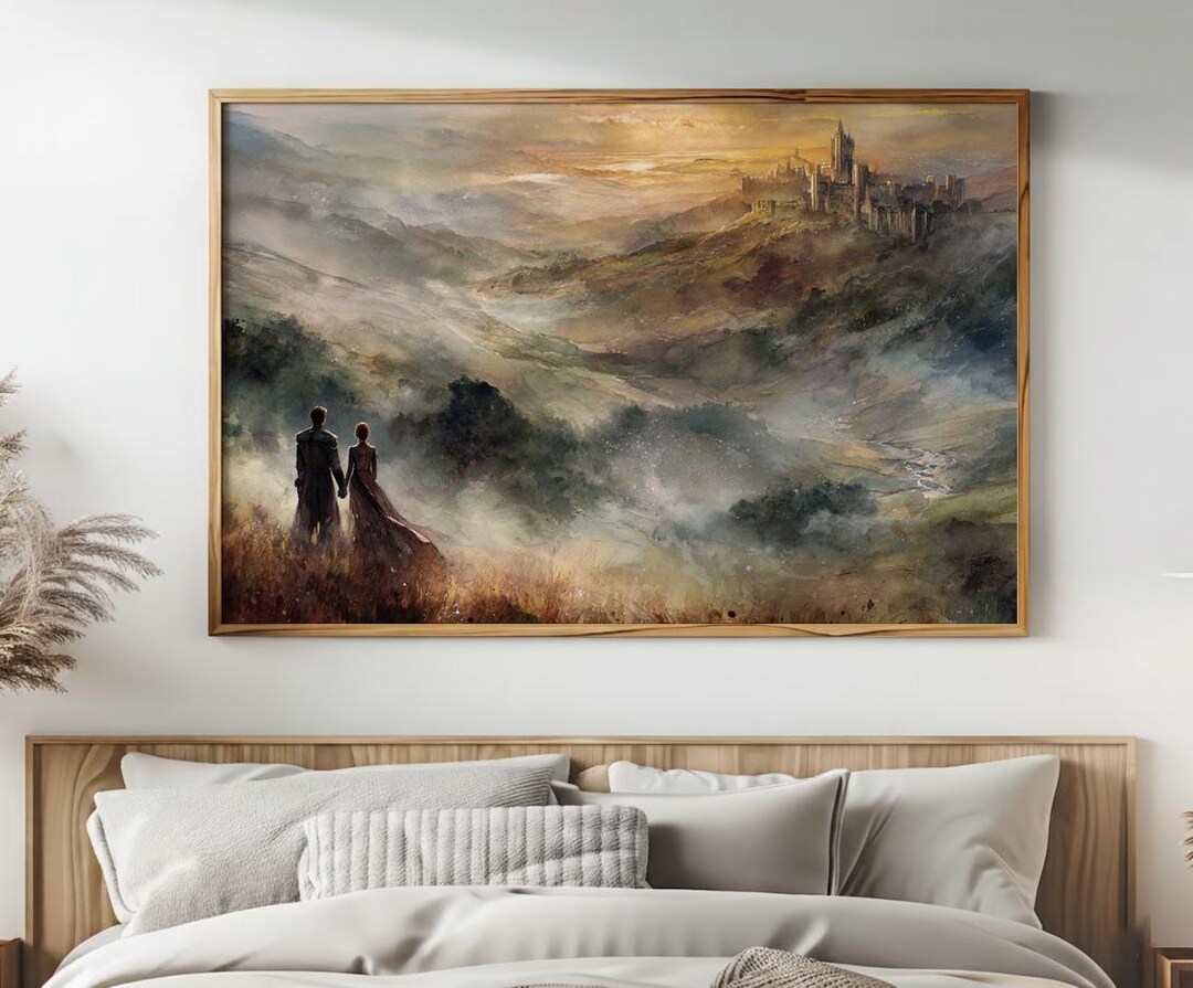 King Arthur and Guinevere | Camelot Fantasy Medieval Wall Art Print - Etsy