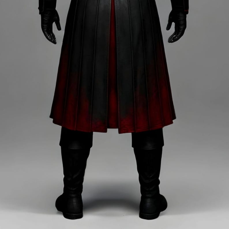 Dark Knight Leather Armor Coat Medieval Fantasy Costume Genuine LARP ...