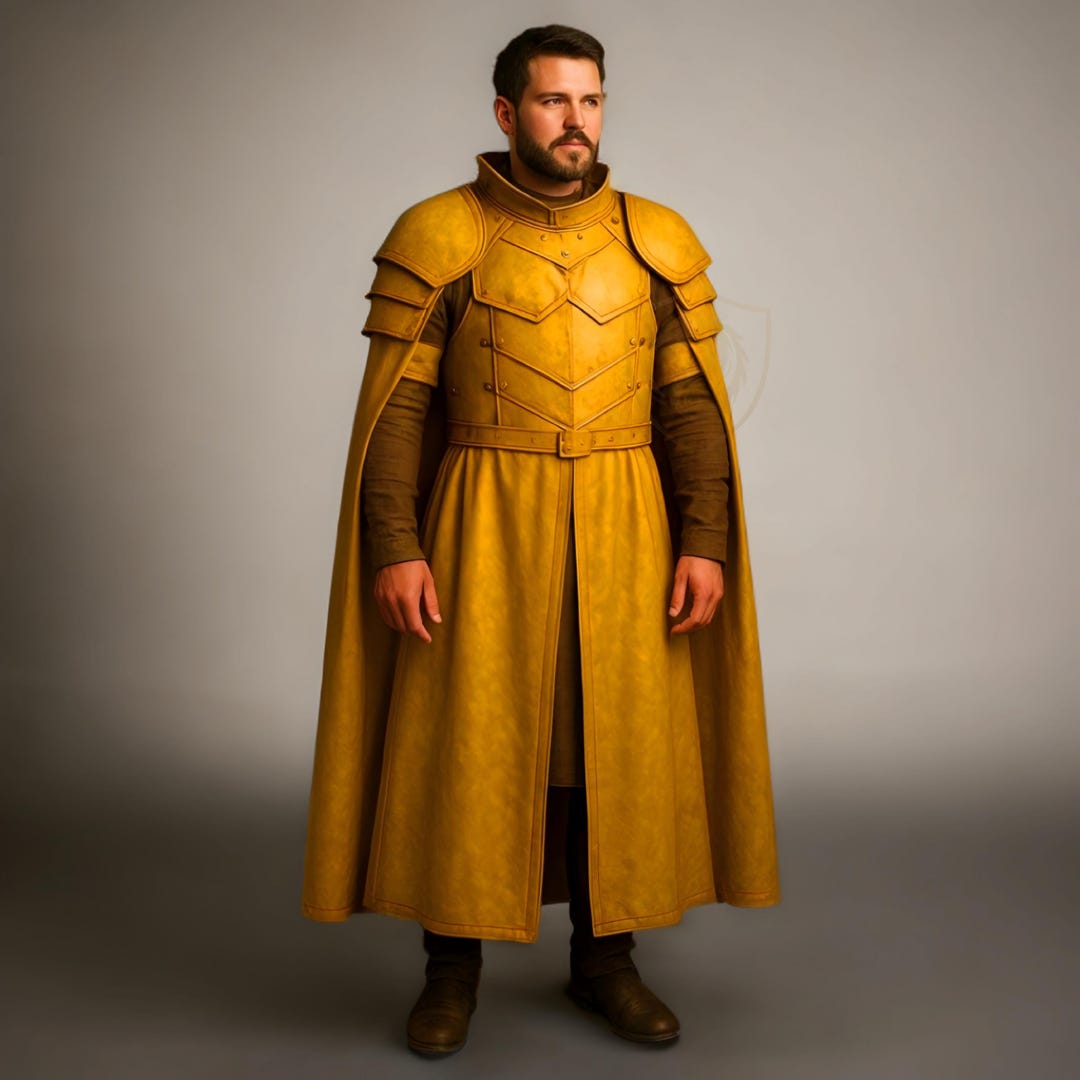 Medieval Cloak Costume | Genuine Leather Knight Armor | Renaissance ...