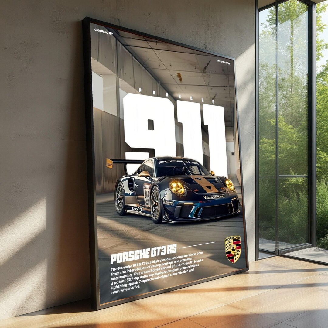 Porsche 911 GT3 RS Canvas, High-performance Racing Car Wall Art, Sports ...