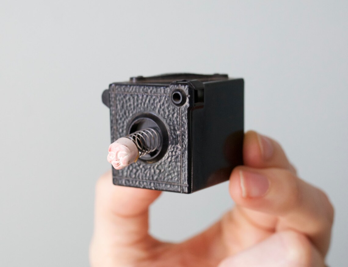 Vintage 1950s Commonwealth Plastics Miniature Jack in the Box Toy Trick ...