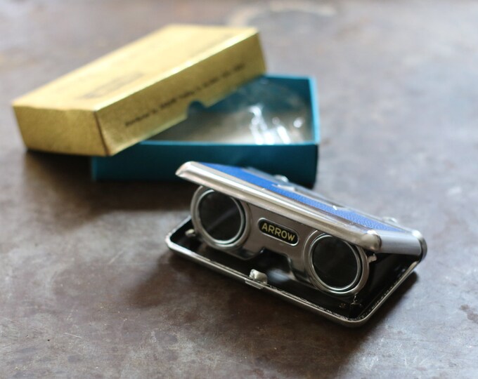 Vintage Arrow Blue Opera Glasses in the Original Case and Box - Etsy
