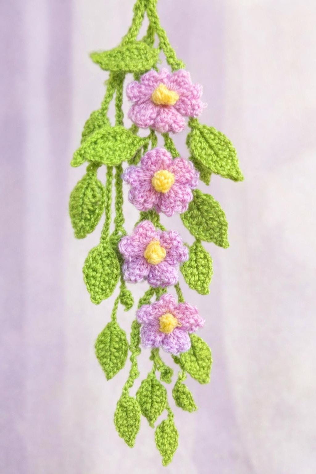 Wisteria Crochet Pattern | Crochet Wall Hanging Decor | Floral Nursery ...