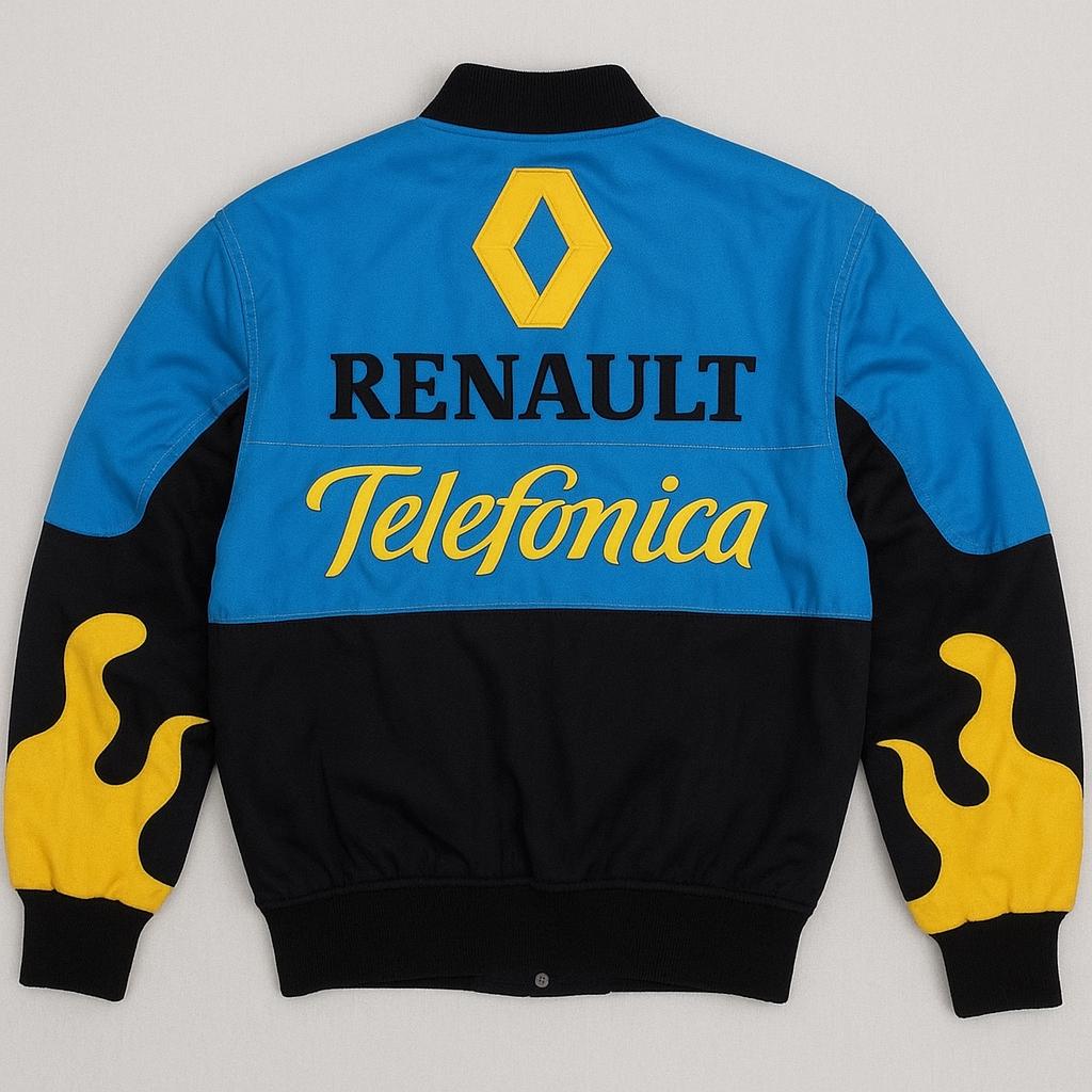 Renault Telefonica Racing Bomber Jacket – Blue & Yellow Motorsport ...
