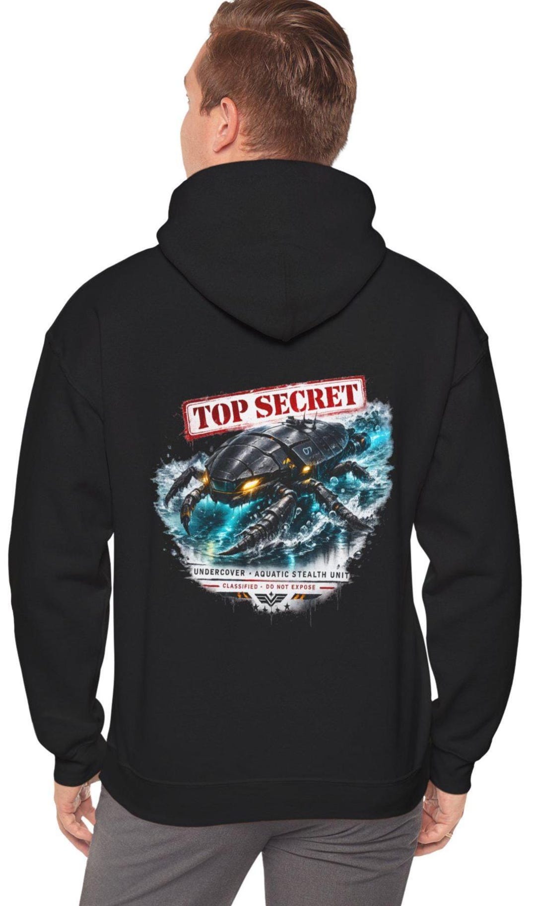 Giant Water Beetle Bot Hoodie | Mechanical Aquatic Drone Sweatshirt ...