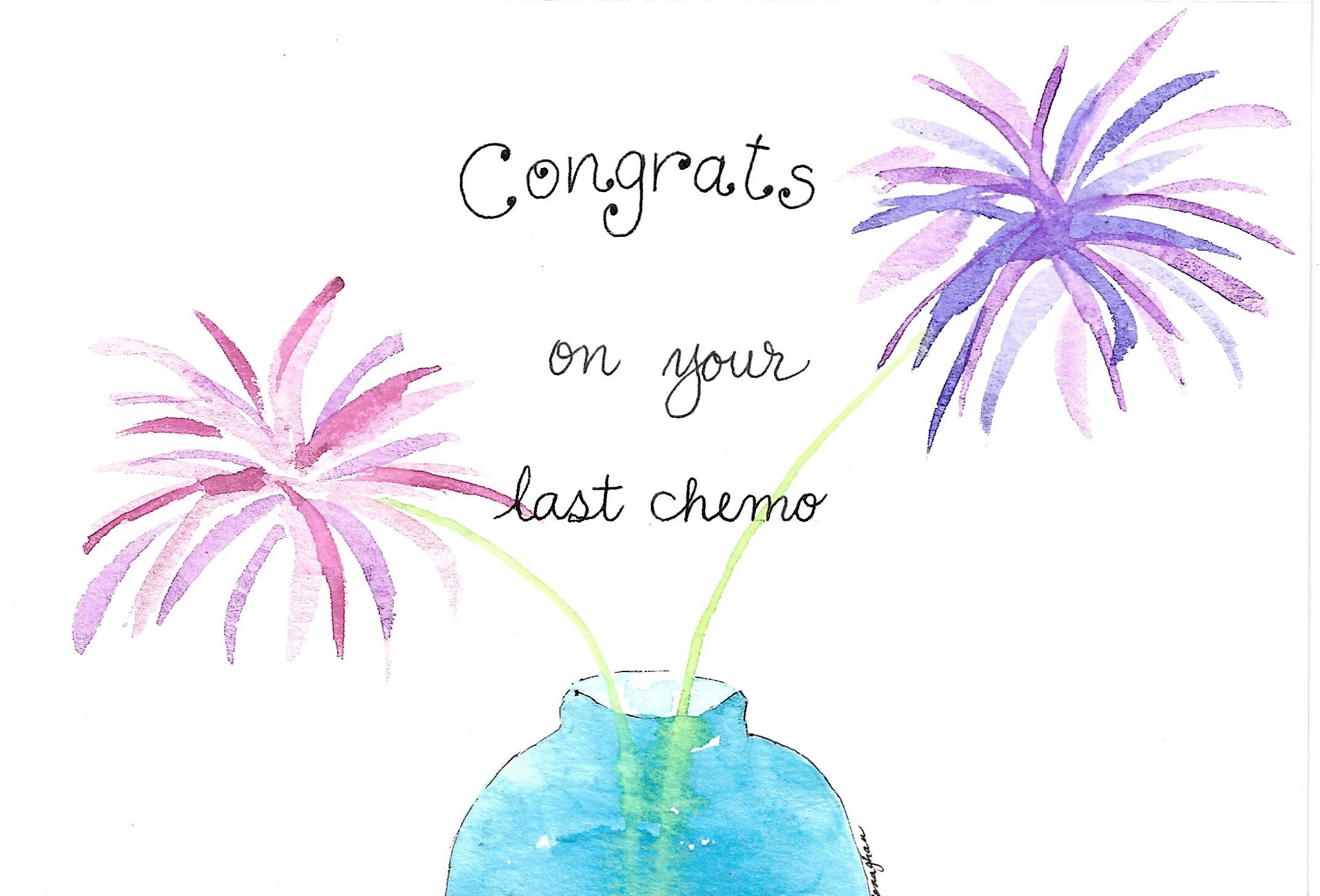 Last Chemo Card Congratulations on Your Last Chemo Cancer | Etsy