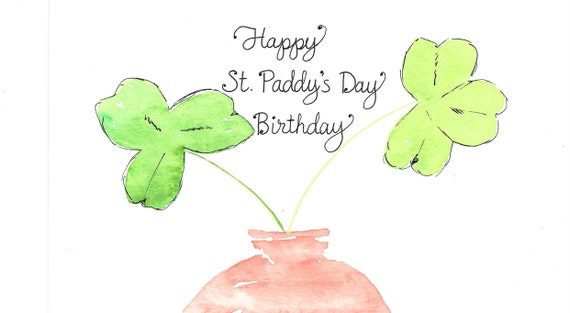 St. Patrick's Day Birthday Card PERSONALIZED for FREE With | Etsy