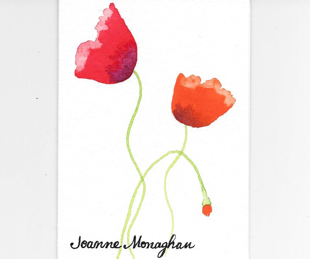 Poppy Note Cards PERSONALIZED for FREE With the Name on the Front ...