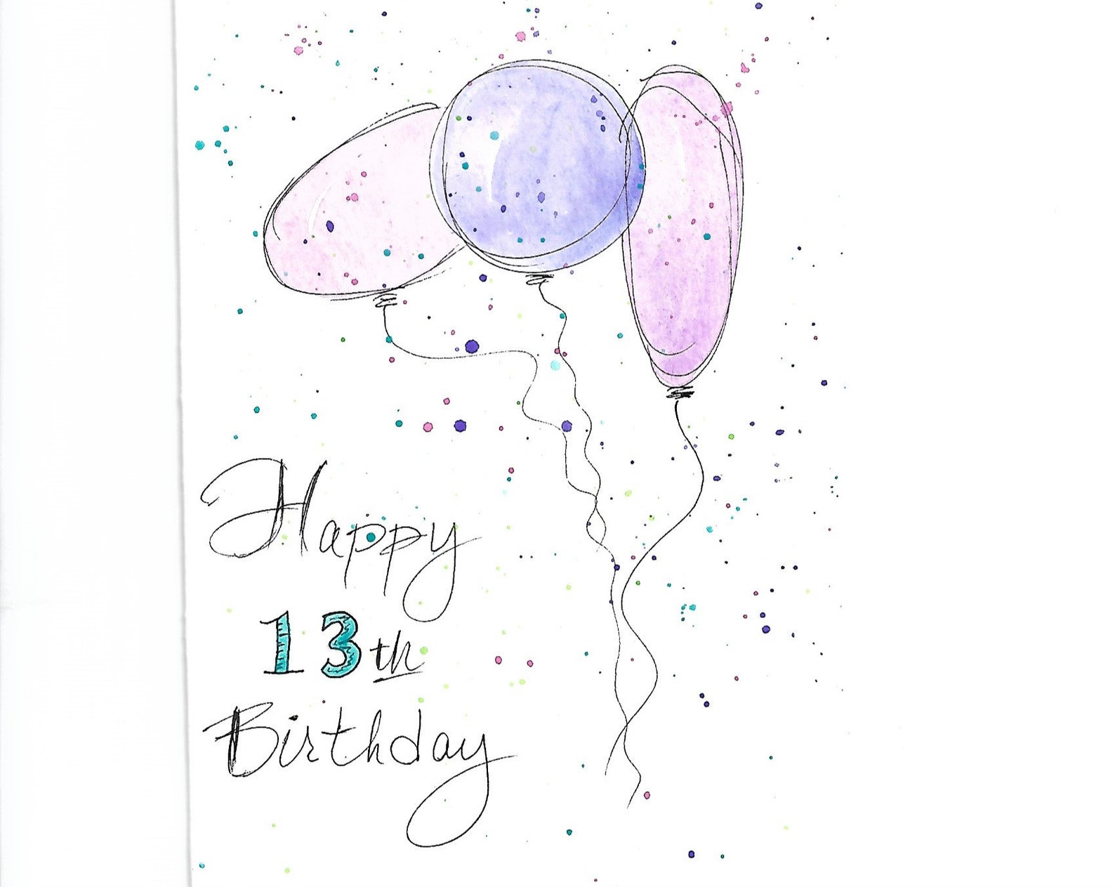 13th Birthday Card PERSONALIZED for FREE With Name and ANY Age ...
