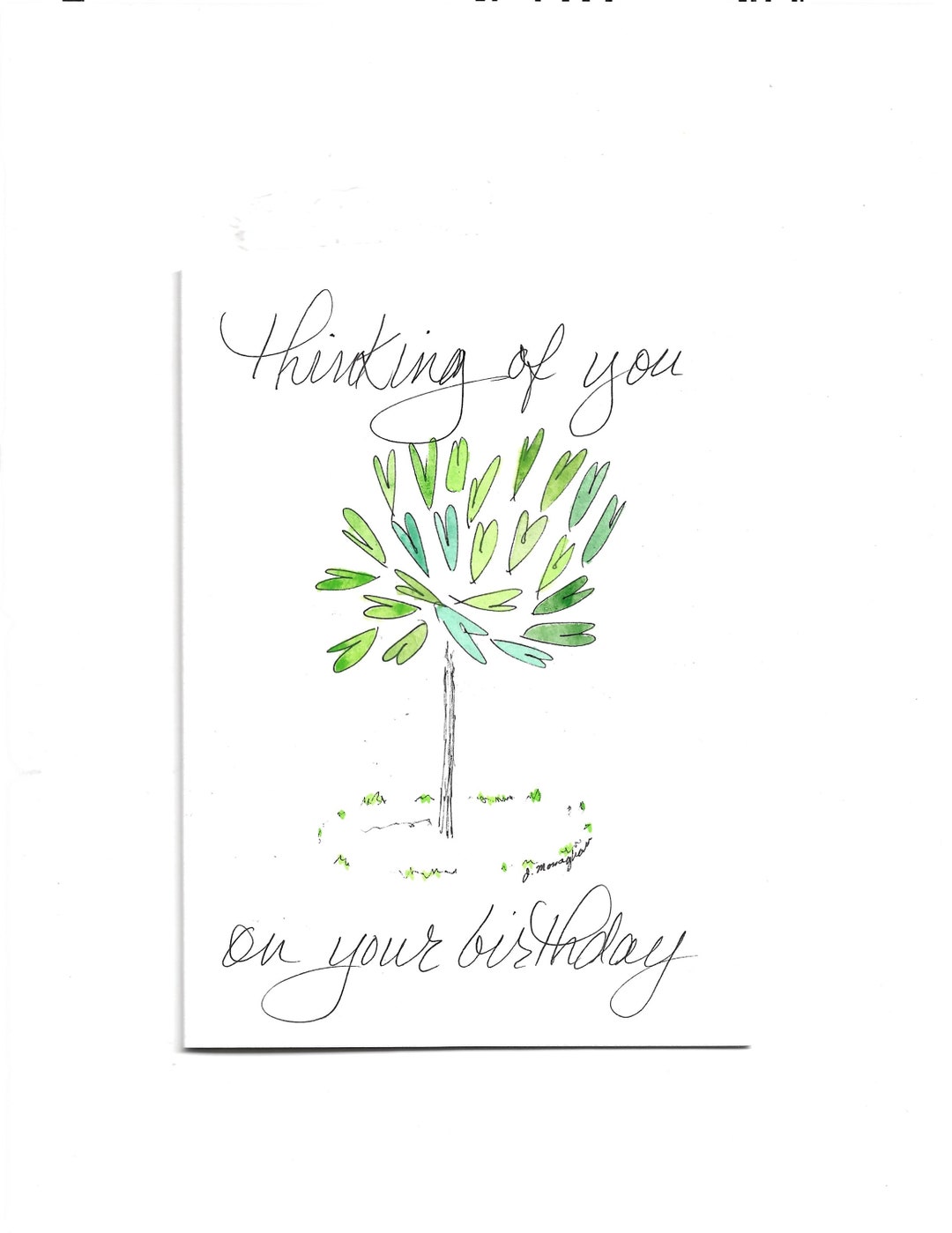 Somber Birthday Card Bereavement Birthday/grief Loss Depressed Sad ...