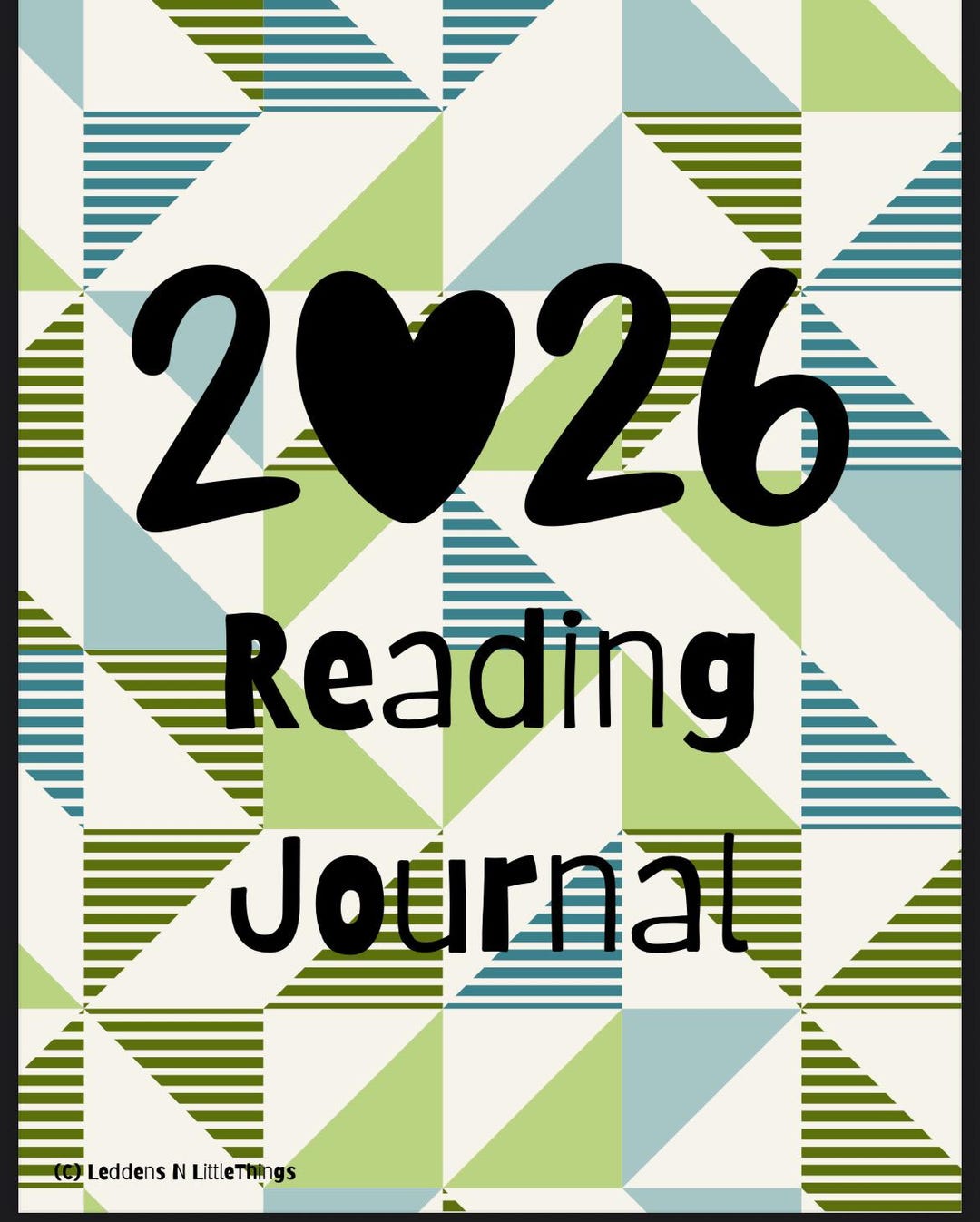 2026 Reading Journal-printable (patterned Cover) - Etsy