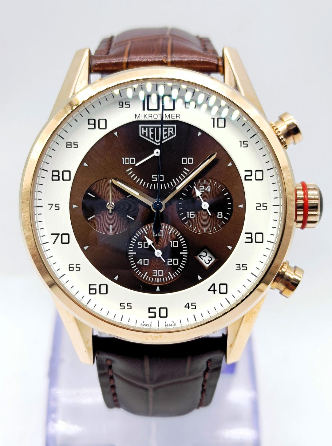 Vintage Amazing Tag Heuer Carrera Mikrotimer Chronograph Date Indicator ...