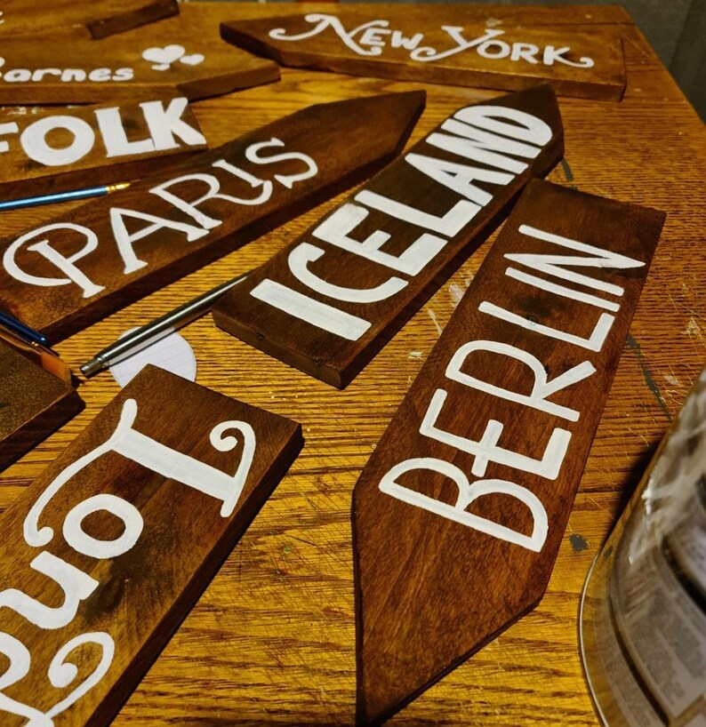 Wooden Destination Signs - Etsy
