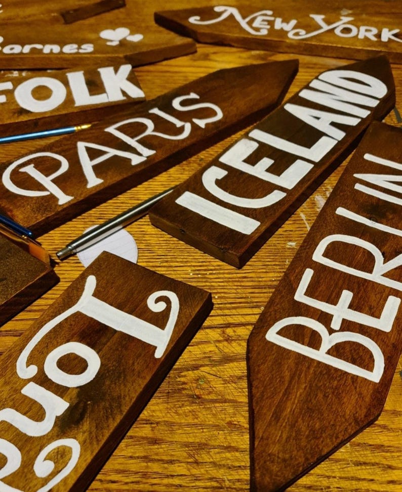 Wooden Destination Signs - Etsy