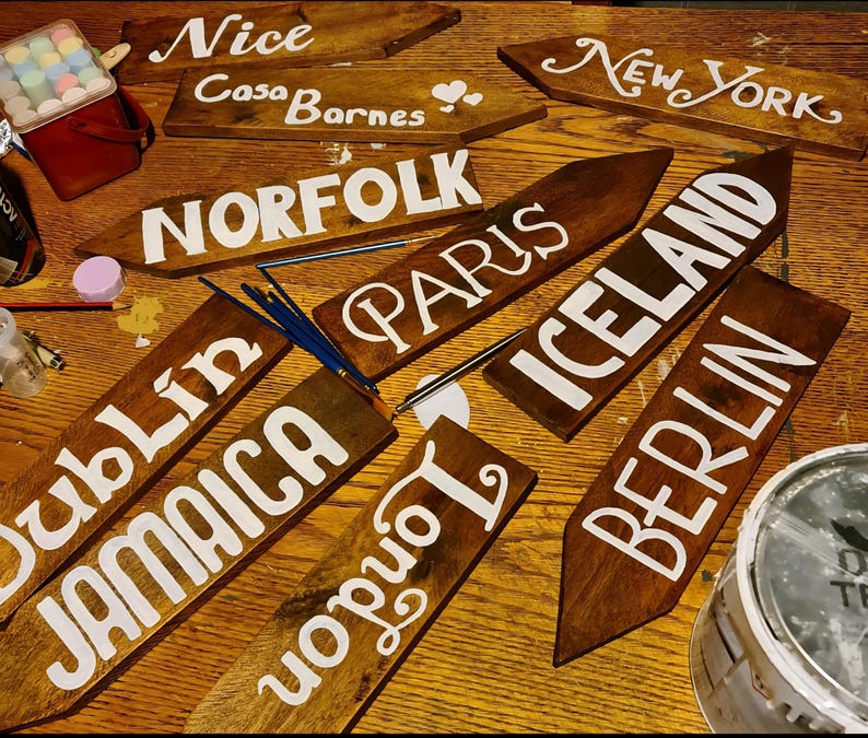 Wooden Destination Signs - Etsy