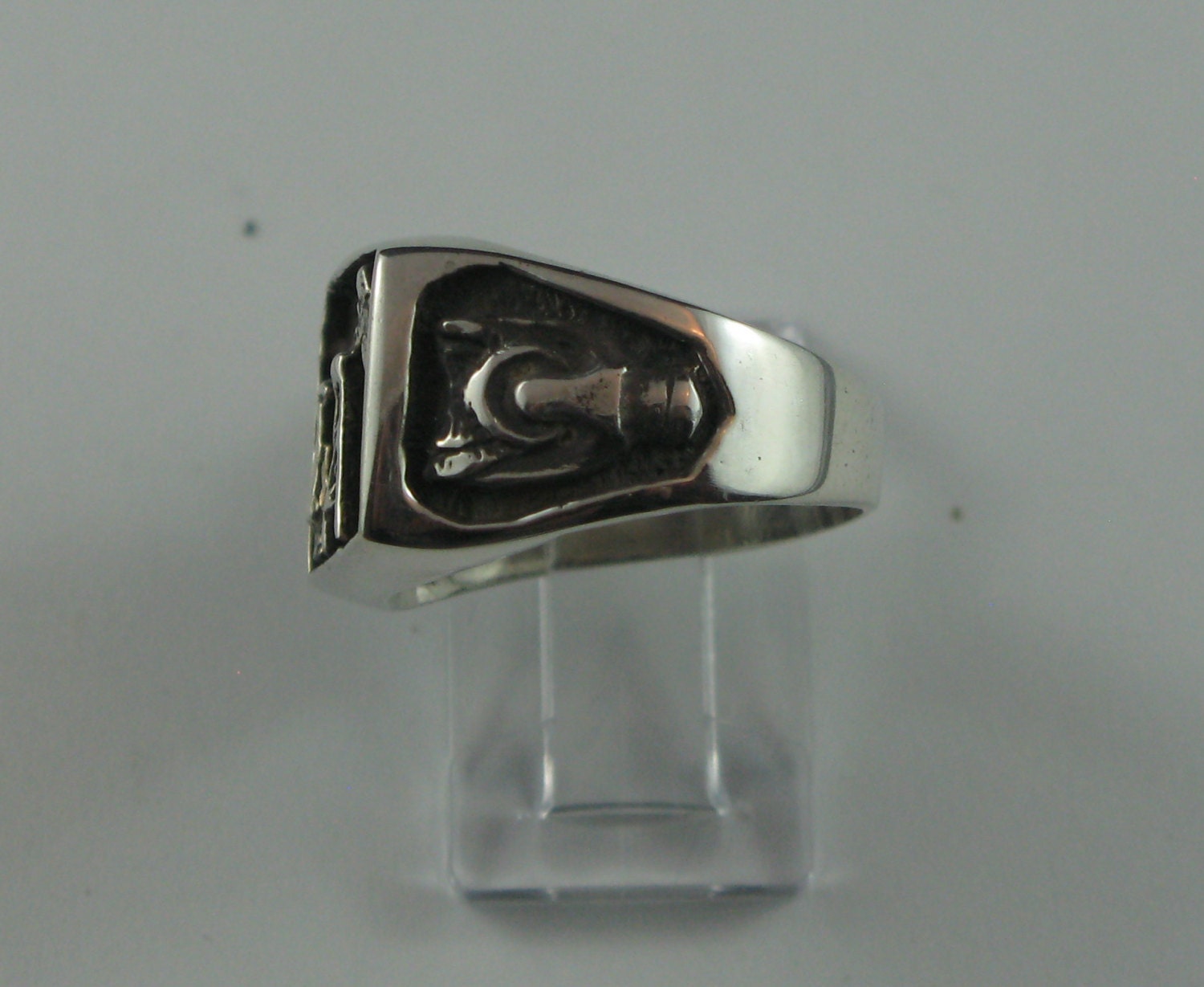 Oil Rig Unisex Sterling Silver Ring - Etsy